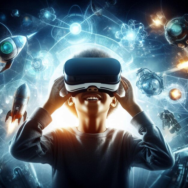 Premium AI Image | Boundless Potential The Future Through a Child's Eyes Premium AI Image | Boundless Potential The Future Through a Child's Eyes
