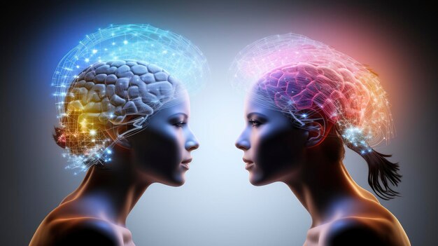 Premium Photo | Brain to brain communication advanced technology ... Premium Photo | Brain to brain communication advanced technology ...