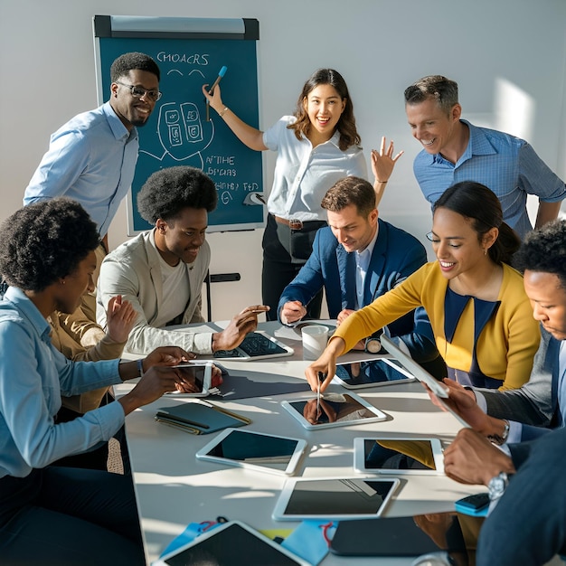 Brainstorming of Diverse Team Corporate Coworkers Collaborating on a ... Brainstorming of Diverse Team Corporate Coworkers Collaborating on a ...