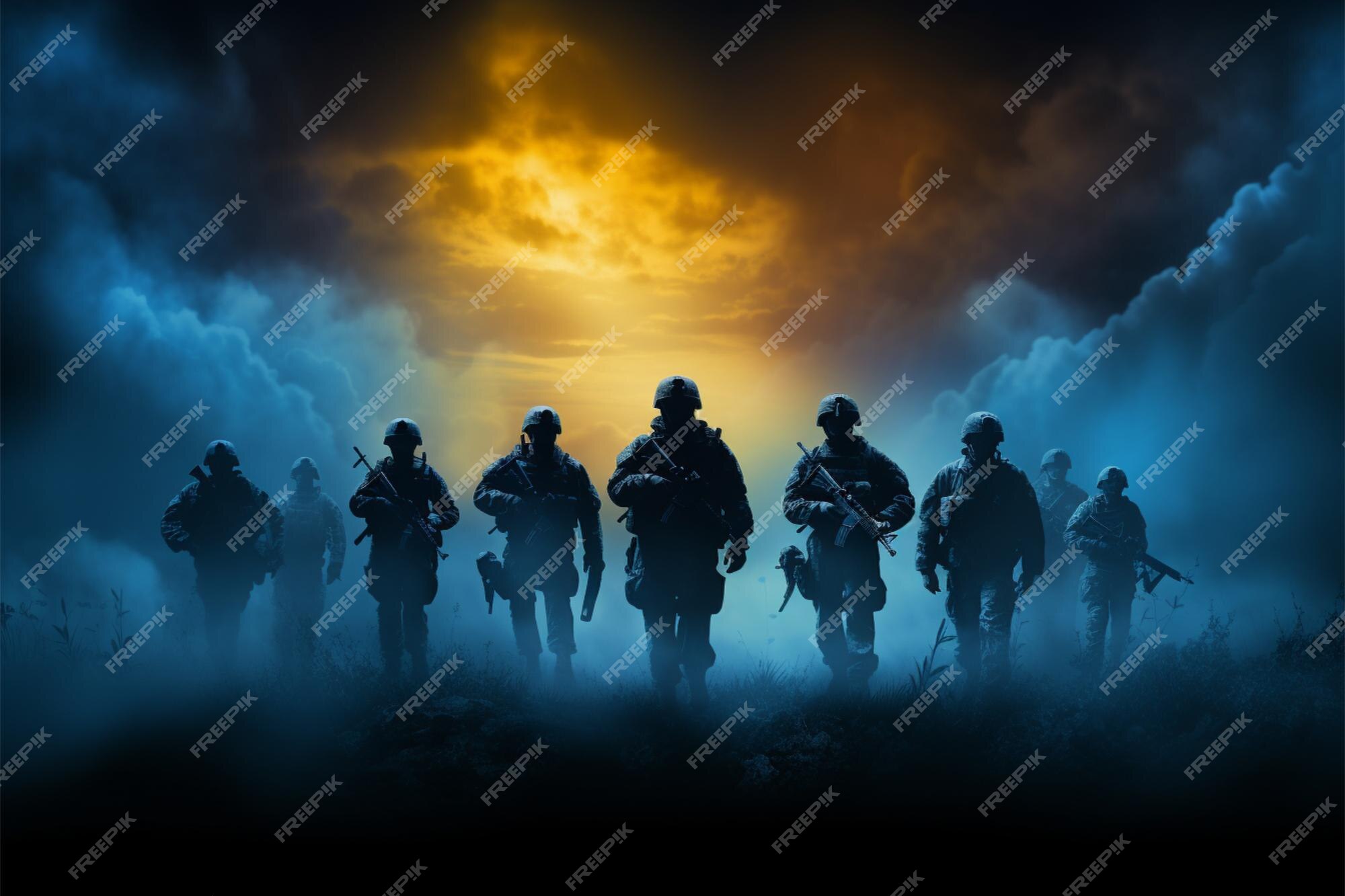 Premium AI Image | Brave in the Dark portrays the valor of army soldier ... Premium AI Image | Brave in the Dark portrays the valor of army soldier ...