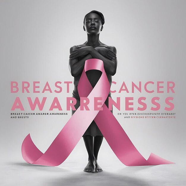 Breast Cancer Awareness Month Card Vector Premium Ai Generated Image