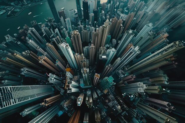 Breathtaking Aerial View of City Skyscrapers | Premium AI-generated image Breathtaking Aerial View of City Skyscrapers | Premium AI-generated image