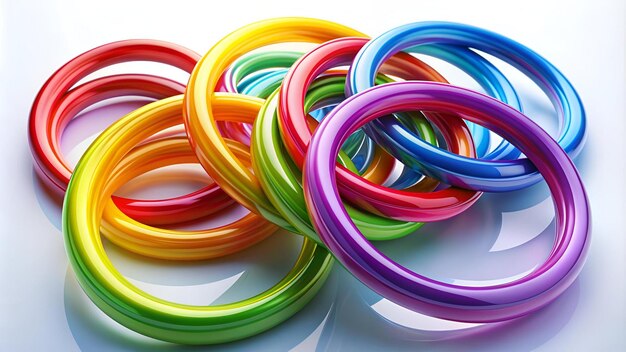 Bright colored rings on a white background Abstraction | Premium AI ... Bright colored rings on a white background Abstraction | Premium AI ...
