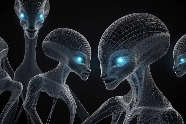 Bright mesh alien community with glare effect Shiny wire carcass ... Bright mesh alien community with glare effect Shiny wire carcass ...