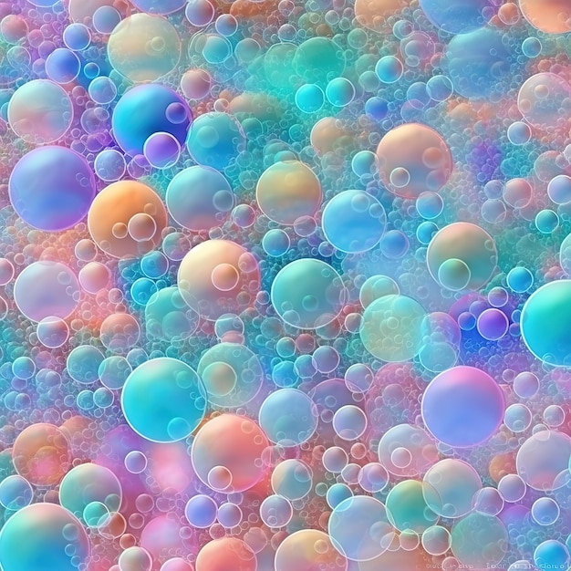 Premium AI Image | Bubbles in a colorful water background Premium AI Image | Bubbles in a colorful water background