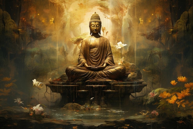 Premium AI Image | Buddha the enlightened one Premium AI Image | Buddha the enlightened one