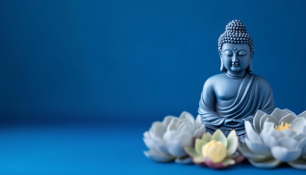 Premium AI Image | buddhism background with buddha and lotus Premium AI Image | buddhism background with buddha and lotus