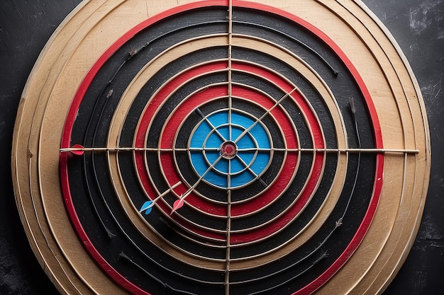 Bullseye or Dart Board with Three Dart Arrows Hitting the Center for ... Bullseye or Dart Board with Three Dart Arrows Hitting the Center for ...