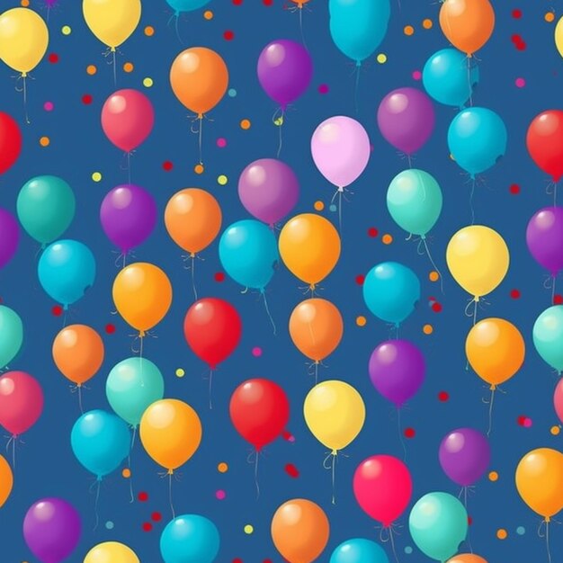 Premium Photo A Bunch Of Colorful Balloons Floating In The Air On A