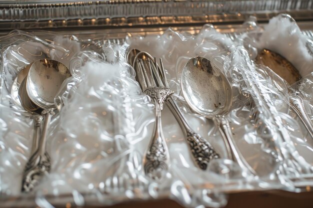 Premium Photo | A bunch of spoons and spoons in a plastic bag Premium Photo | A bunch of spoons and spoons in a plastic bag