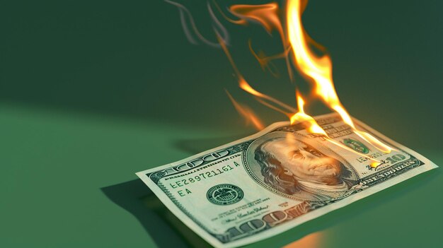 Burning dollars burning money | Premium AI-generated image Burning dollars burning money | Premium AI-generated image