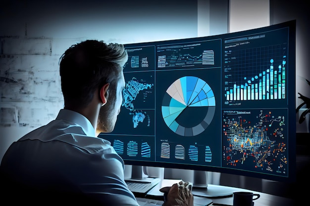 비즈니스 및 기술 성과를 분석하고 운영 관리를 위한 인사이트 보고서를 생성하기 위해 차트 지표 및 Kpi를 사용하여 비즈니스
