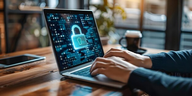 Premium Photo | Business data protection measures include data ...