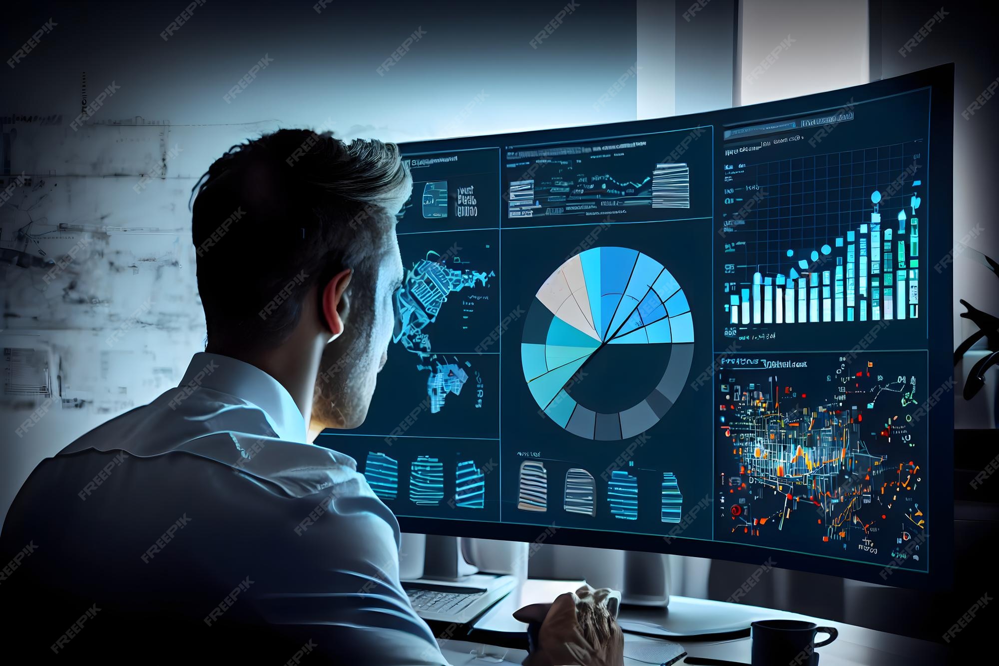 Premium Ai Image Business And Technology Data Analyst Working On