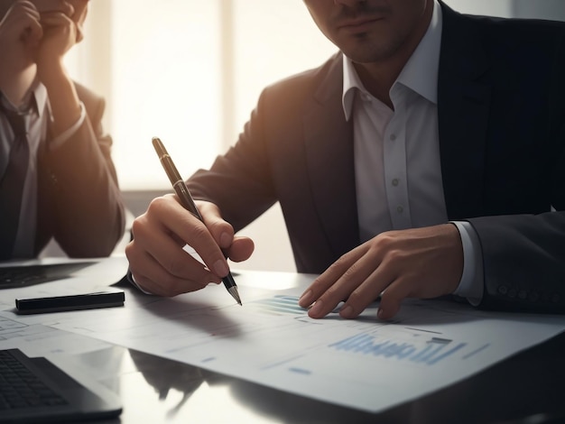 Premium AI Image | Businessman analyzing investment charts Premium AI Image | Businessman analyzing investment charts