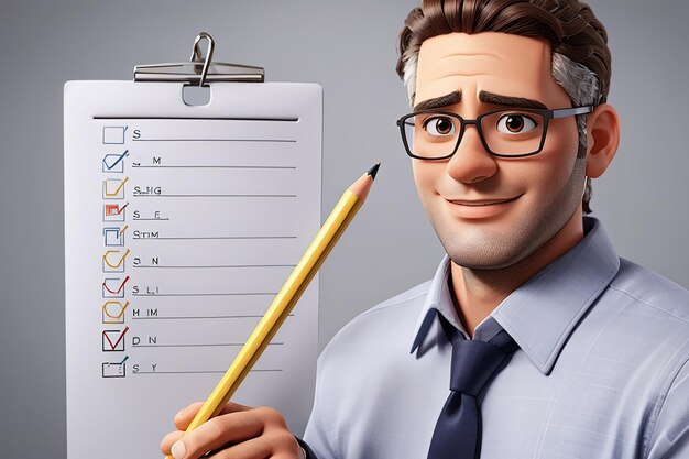 Premium AI Image | Businessman holding pencil at big complete checklist ... Premium AI Image | Businessman holding pencil at big complete checklist ...