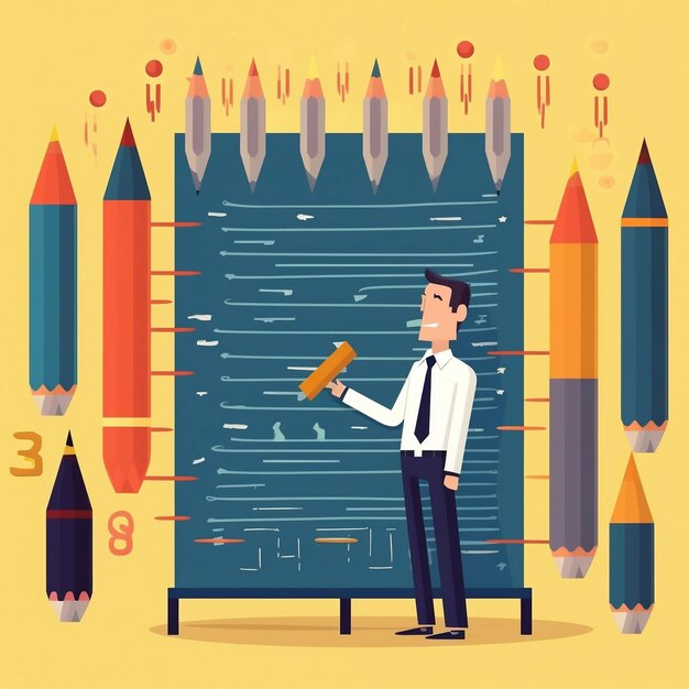 Premium AI Image | businessman holding pencil at big complete checklist ... Premium AI Image | businessman holding pencil at big complete checklist ...