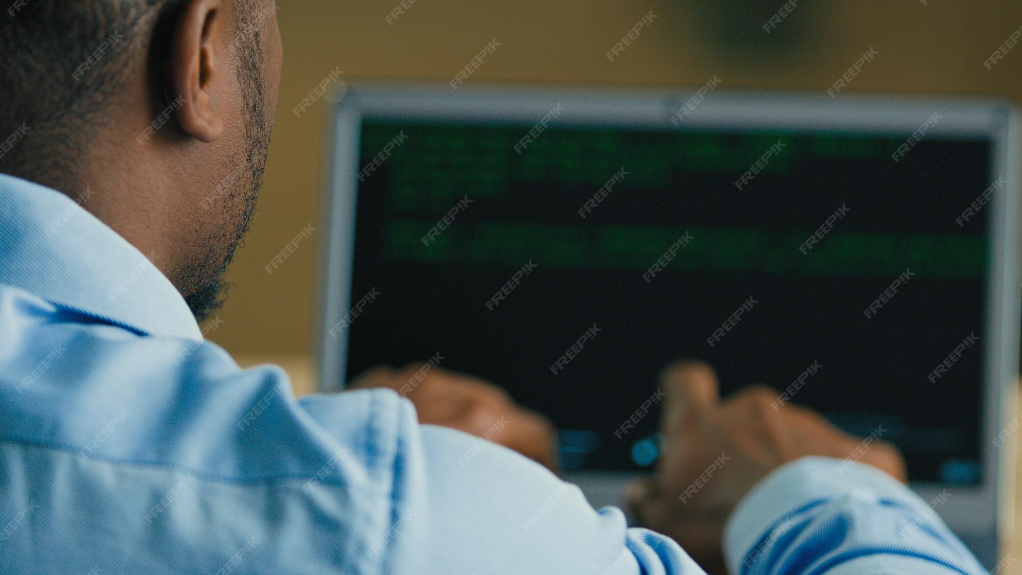 Premium Photo | Businessman it programmer hacker man developing ...