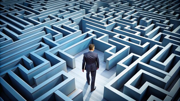 Businessman Navigating Maze Finding the Solution | Premium AI-generated ... Businessman Navigating Maze Finding the Solution | Premium AI-generated ...