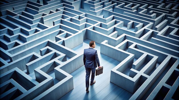 Businessman Navigating Maze Finding the Solution | Premium AI-generated ... Businessman Navigating Maze Finding the Solution | Premium AI-generated ...
