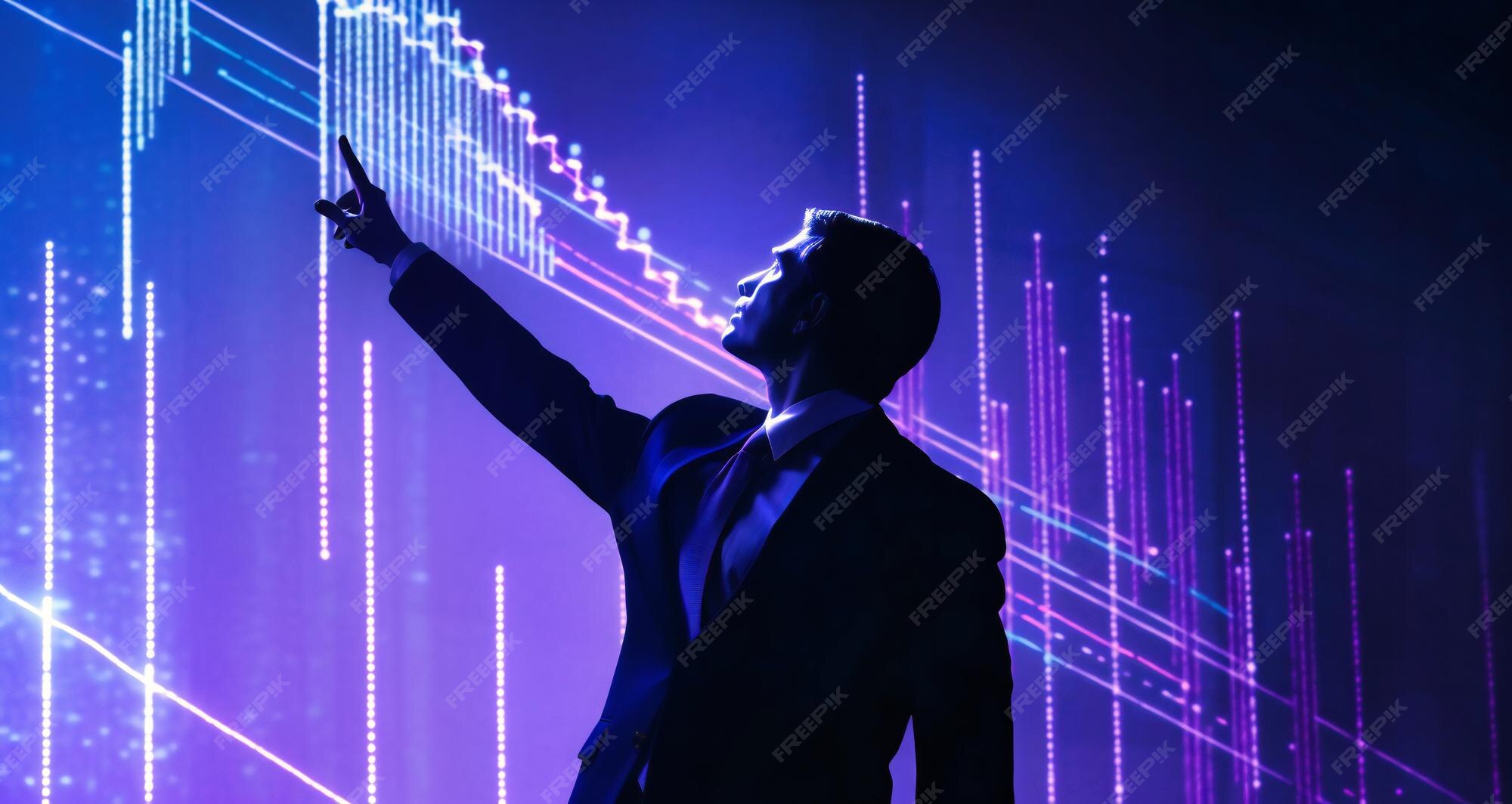 Premium Photo | Businessman pointing to an upward chart Premium Photo | Businessman pointing to an upward chart