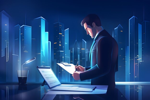 Premium AI Image | Businessman use pen to tick correct sign mark in ... Premium AI Image | Businessman use pen to tick correct sign mark in ...