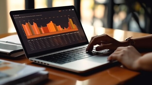 Premium AI Image | Businesswoman analyzing financial data for growth Premium AI Image | Businesswoman analyzing financial data for growth
