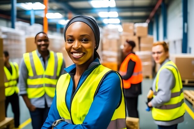 Premium AI Image | Busy Female Supervisor Leading a Team of Workers in ... Premium AI Image | Busy Female Supervisor Leading a Team of Workers in ...