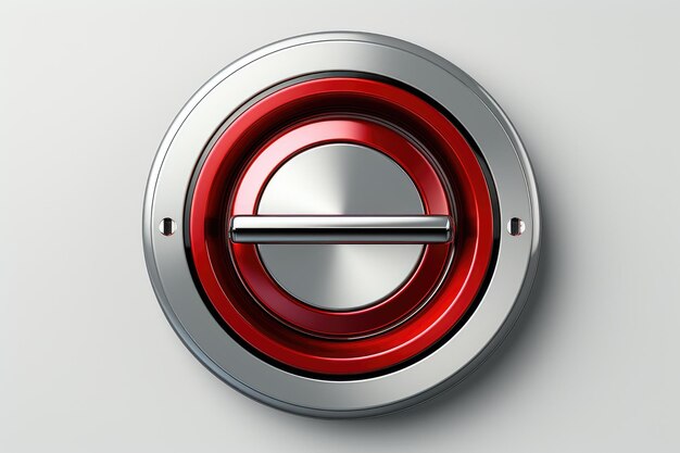 Premium AI Image | Button design metal power button Generative AI Premium AI Image | Button design metal power button Generative AI