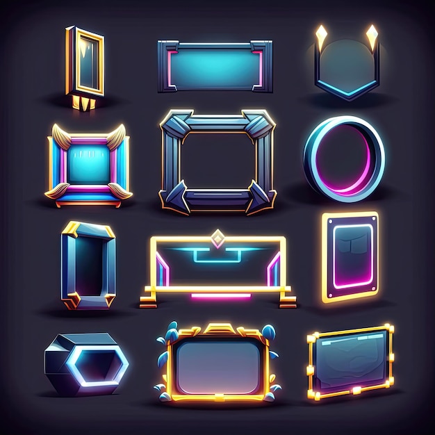 Premium Photo | Button rectangle frame game ai generated element banner ... Premium Photo | Button rectangle frame game ai generated element banner ...