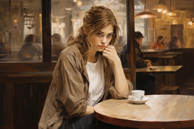 Cafe Encounters A Surreal Encounter with a Mysterious Girl | Premium AI ... Cafe Encounters A Surreal Encounter with a Mysterious Girl | Premium AI ...