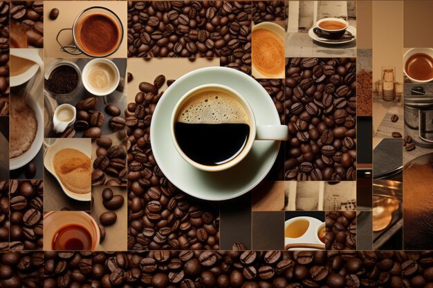 Premium Photo | Caffeinated Mosaic Exploring the Artistry of Coffee AR 32 Premium Photo | Caffeinated Mosaic Exploring the Artistry of Coffee AR 32