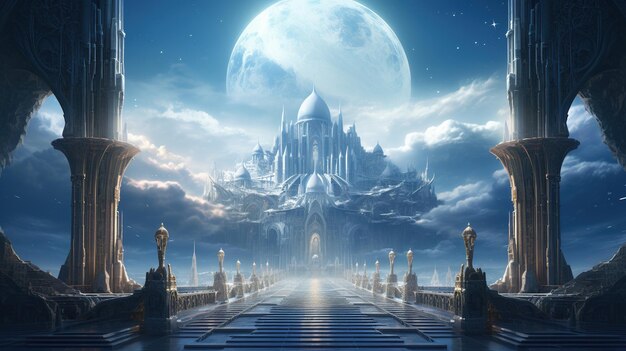 Premium AI Image | calestial gateway digital art illustration Generative AI Premium AI Image | calestial gateway digital art illustration Generative AI