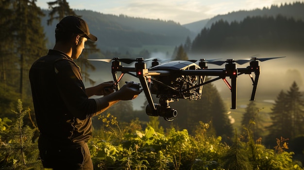 Premium AI Image | Captivating Aerial Filmmaking Premium AI Image | Captivating Aerial Filmmaking