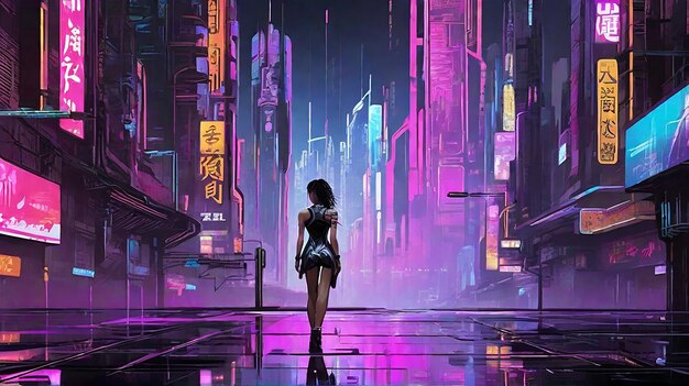 Premium Photo | Captivating Cyberpunk Fusion Premium Photo | Captivating Cyberpunk Fusion