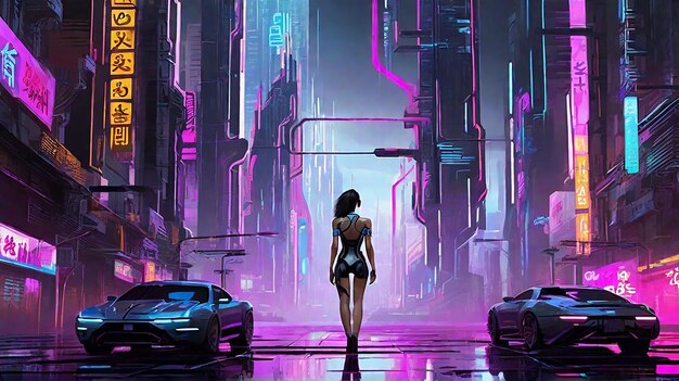 Premium Photo | Captivating Cyberpunk Fusion Premium Photo | Captivating Cyberpunk Fusion