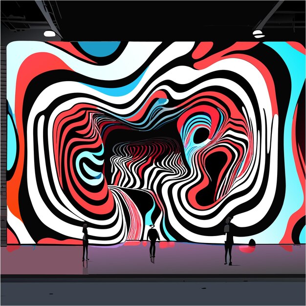 Premium AI Image | Captivating Movement Interactive Doodle Display Premium AI Image | Captivating Movement Interactive Doodle Display