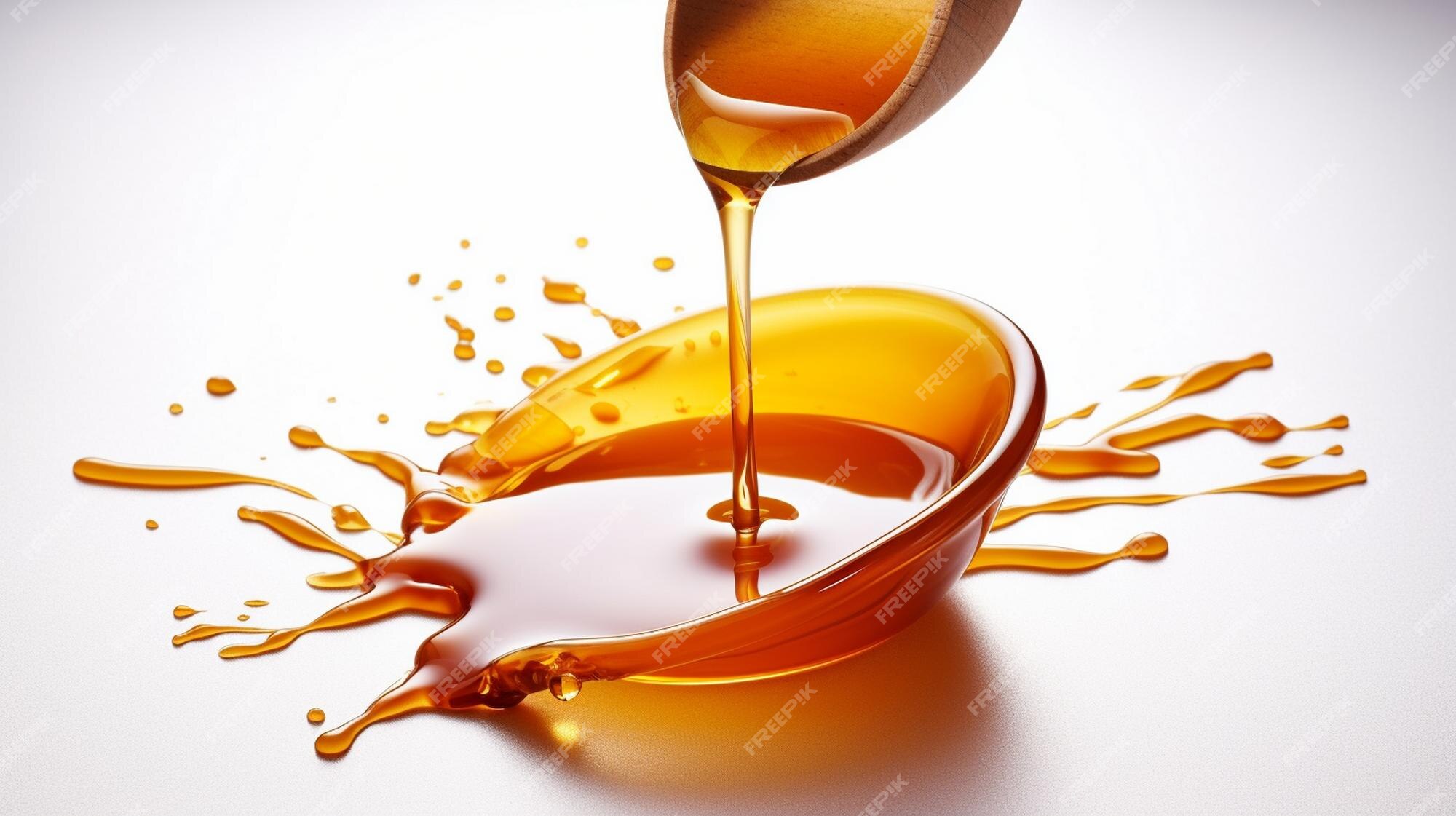 Premium Photo Caramel Syrup Drizzle Isolated On White Background