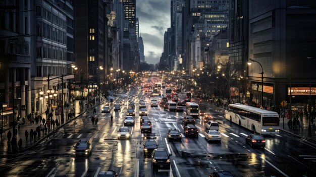 Premium AI Image | Cars buses and motorcycles are being rebuilt on the ... Premium AI Image | Cars buses and motorcycles are being rebuilt on the ...