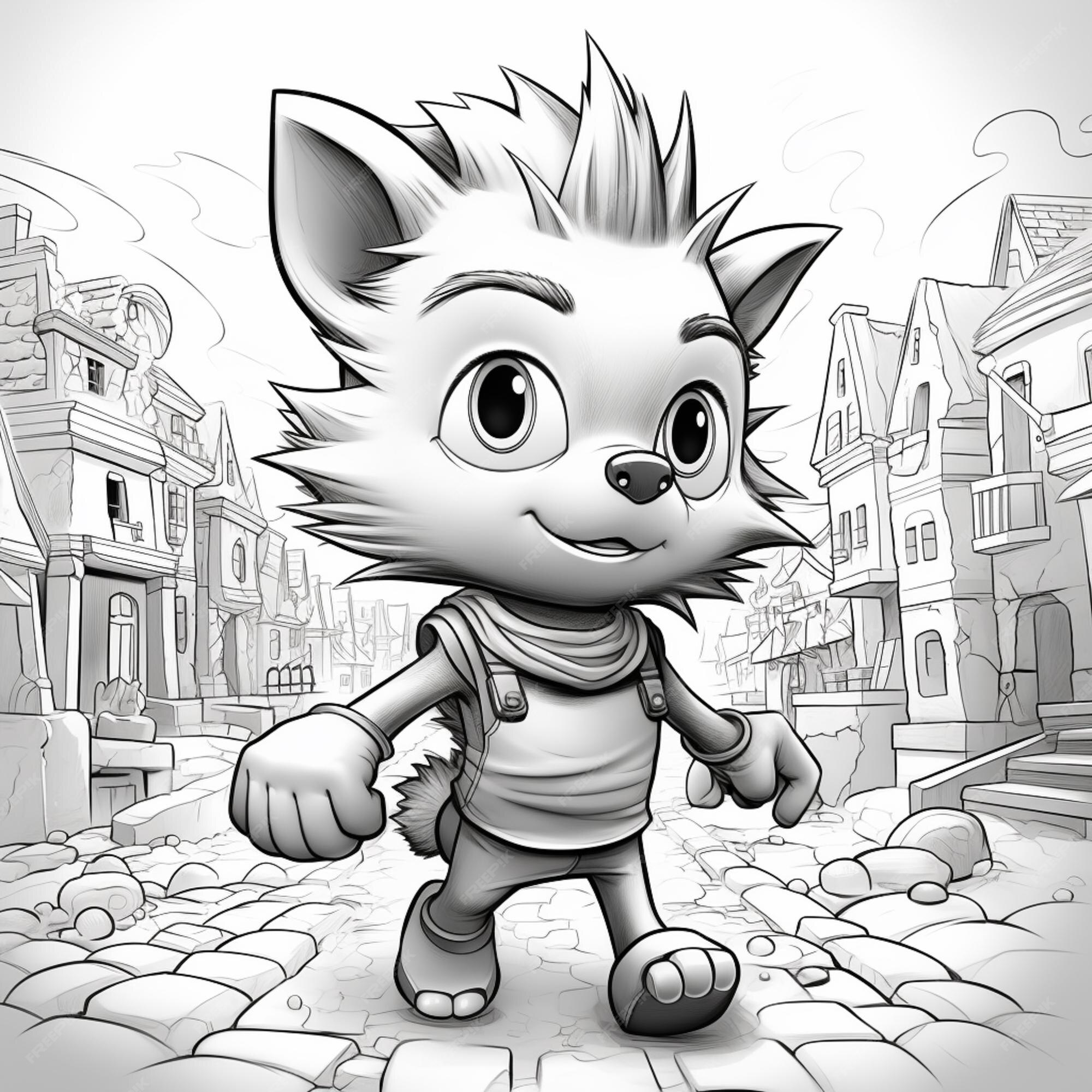 Premium Photo | Cartoon cat walking in the street with a backpack and a ... Premium Photo | Cartoon cat walking in the street with a backpack and a ...