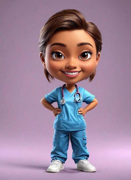 Premium Photo | A cartoon character in scrub Premium Photo | A cartoon character in scrub