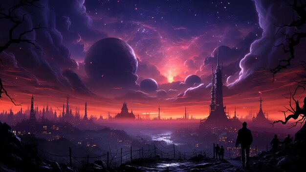 Premium AI Image | Cataclysmic Battlefield in a Futuristic Cyberpunk ... Premium AI Image | Cataclysmic Battlefield in a Futuristic Cyberpunk ...