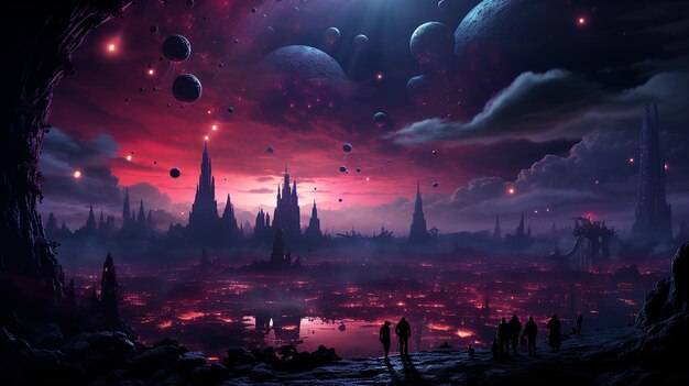 Premium AI Image | Cataclysmic Battlefield in a Futuristic Cyberpunk ... Premium AI Image | Cataclysmic Battlefield in a Futuristic Cyberpunk ...