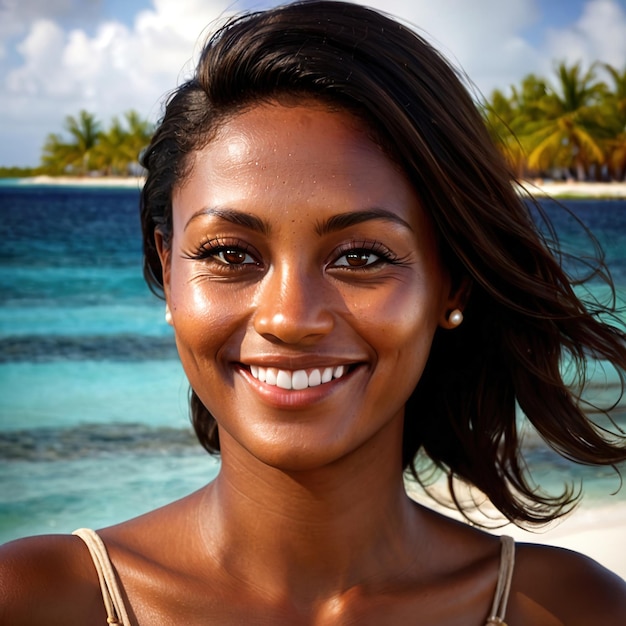 Premium Photo Cayman Islands Woman From Cayman Islands Typical National Citizen