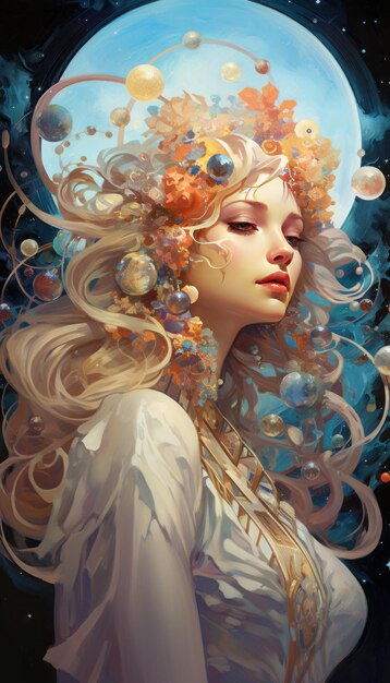 Premium Photo | Celestial Harmony A Captivating Female Portrait ... Premium Photo | Celestial Harmony A Captivating Female Portrait ...