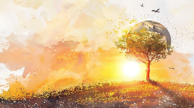 Premium Photo | Changing Climate Patterns Watercolor Illustration Premium Photo | Changing Climate Patterns Watercolor Illustration
