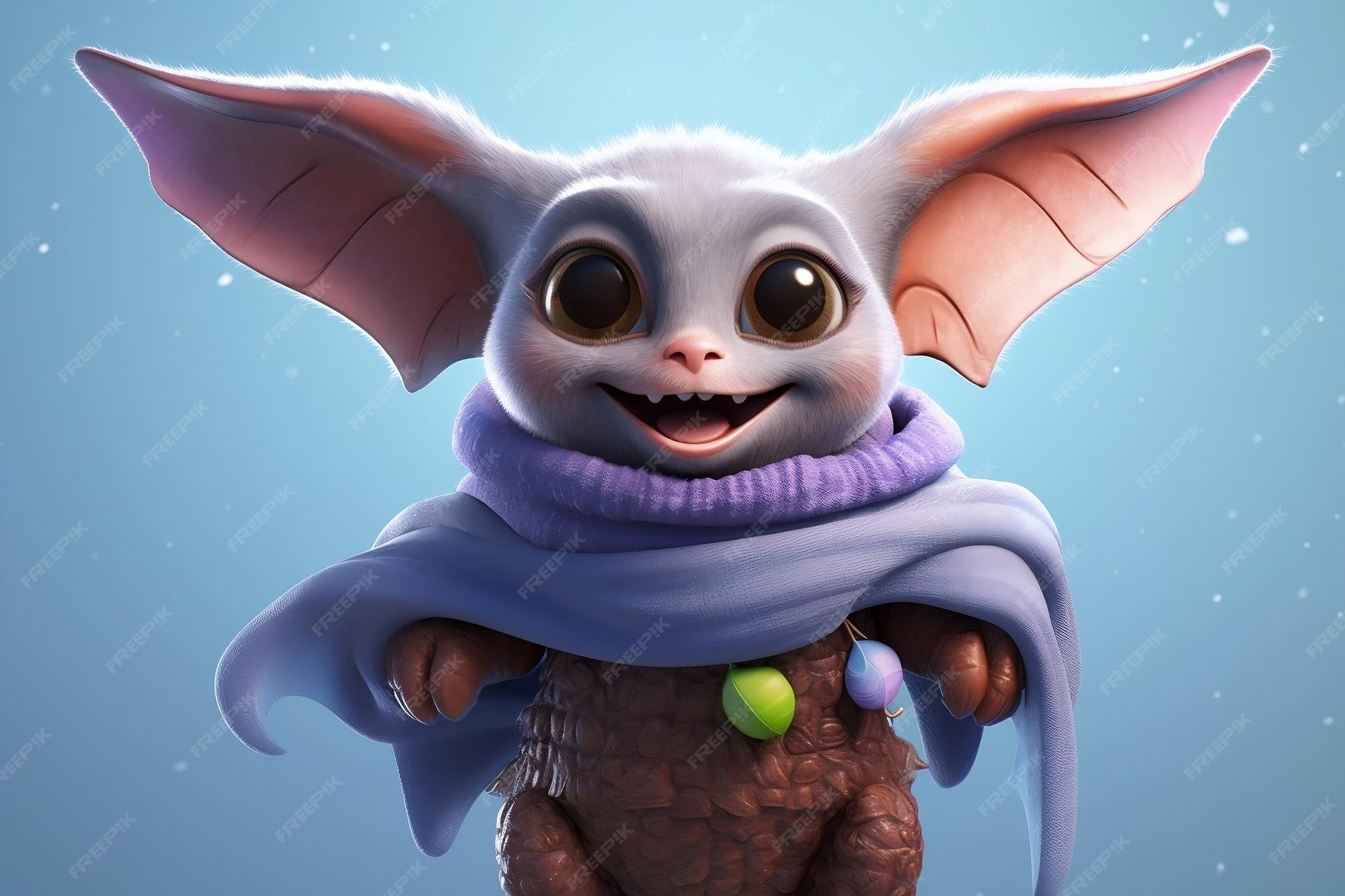 Premium AI Image | Character design of a bat with a scarf AI Premium AI Image | Character design of a bat with a scarf AI