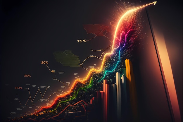 Premium Photo | Chart showing a steady upward trend representing the ... Premium Photo | Chart showing a steady upward trend representing the ...