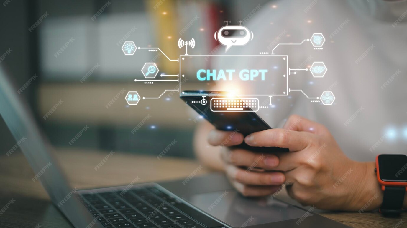 Premium Photo | ChatGPT Chat with AI or Artificial Intelligence Business chatting with a smart ...