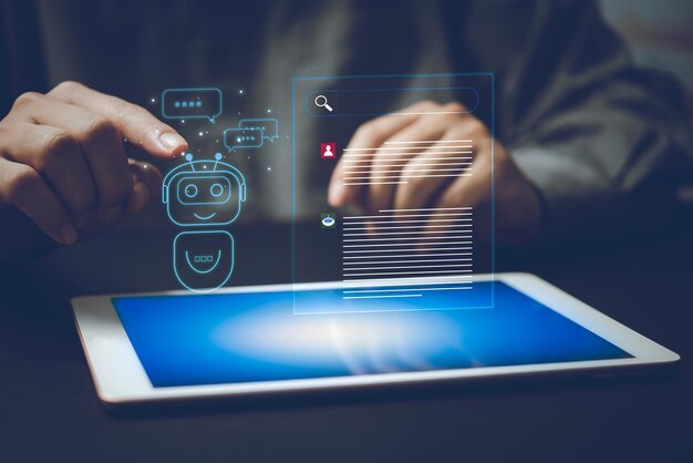 Premium Photo | ChatGPT Chat with AI or Artificial Intelligence Digital chatbot robot ...